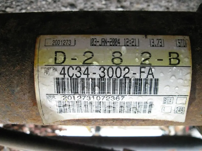 Dana 60 Identification Numbers DANA / SPICER 10048784 ULTIMATE DANA 60