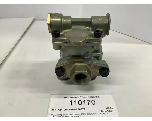 BRAKE VALVE 110170 Miscellaneous Parts OEM# 110170 in CRANDALL, TX $78. ...
