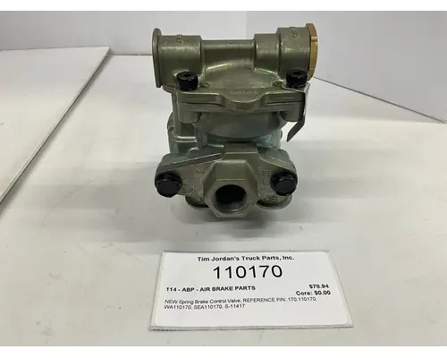 BRAKE VALVE 110170 Miscellaneous Parts OEM# 110170 in CRANDALL, TX $78. ...