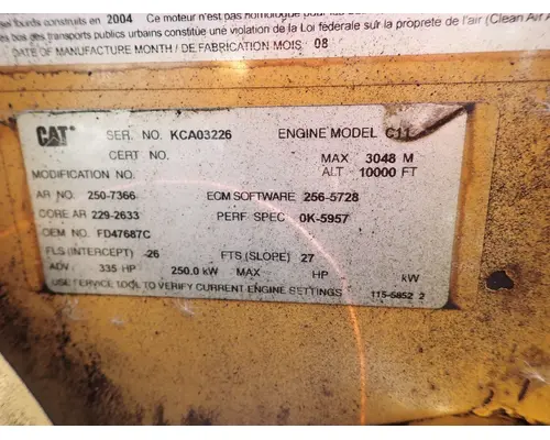 CAT C11 Engine Assembly in Westland, MI #105753