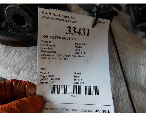 CAT C15 Oil Filter Housing OEM# 176-1363 in Holland, MI #33431