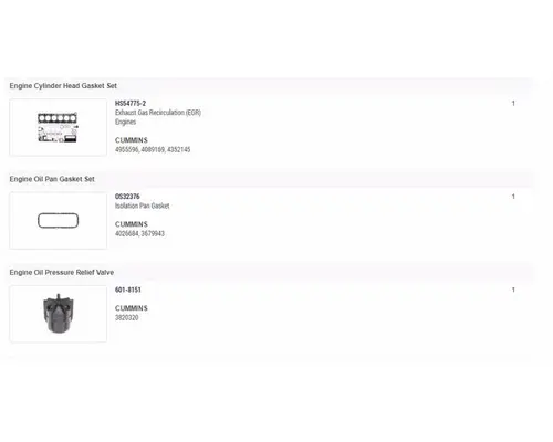 CUMMINS ISX15 Engine Reman Kit OEM# 4595518STD in Dorr, MI #537-10235