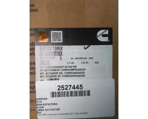 CUMMINS ISX15 TURBO ACTUATOR OEM# 6378270RX in Toledo, OH $1,950.00 ...