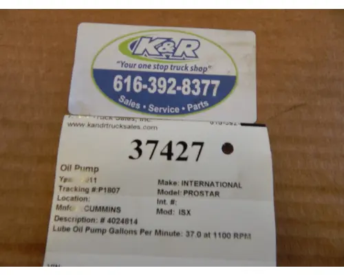 CUMMINS ISX Oil Pump OEM# 4024814 in Holland, MI #37427