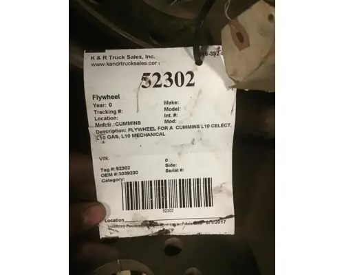 CUMMINS Flywheel OEM# 3039230 in Holland, MI $300.00 #52302