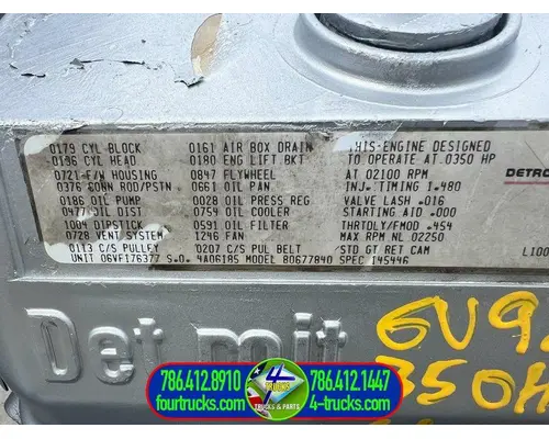 Detroit 6V92T Engine Assembly in MIAMI, FL #6460-1204231