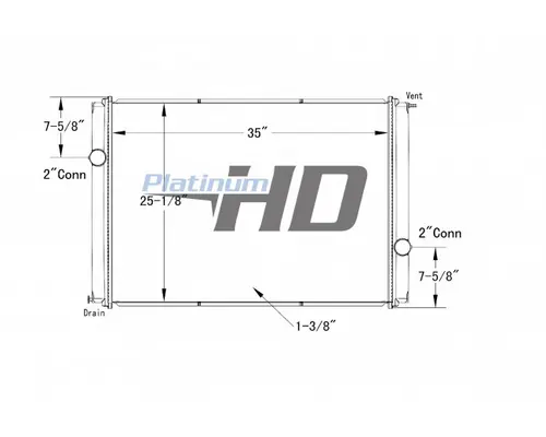 FORD L8000 RADIATOR ASSEMBLY OEM# 0148541L, 034255L, 1003304, 10 in ...