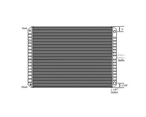 FORD LTL9000 RADIATOR ASSEMBLY OEM# E7HT8005A, E7HT8005B, E8HZ8005 in ...