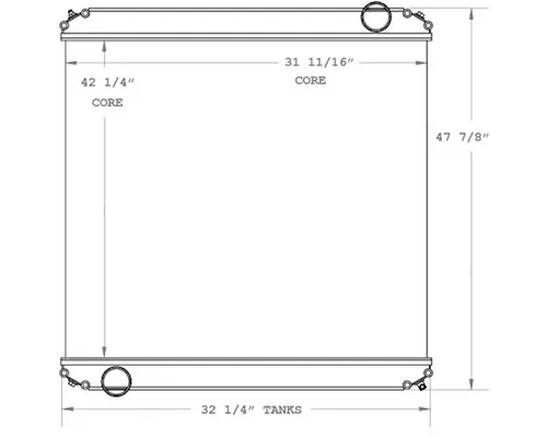 FREIGHTLINER Motorhome Chassis Radiator OEM# 1003734 in Dorr, MI #800-25123