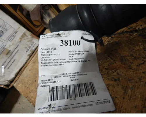INTERNATIONAL MaxForce Coolant Pipe OEM# 3865657C1 in Holland, MI #38100