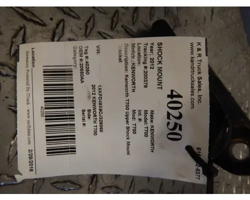 KENWORTH T700 DPF Mounting Bracket OEM# 20550AA in Holland, MI #40250