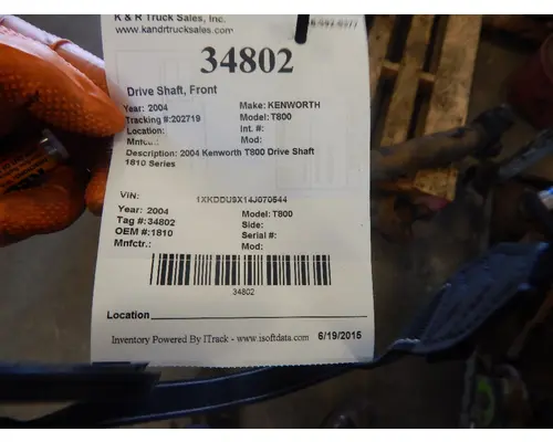 KENWORTH T800 Driveshaft in Holland, MI $500.00 #34802