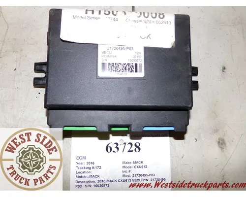 MACK CXU612 ECM (chassis control module) OEM# 21720495-P03 in OWENSBORO ...