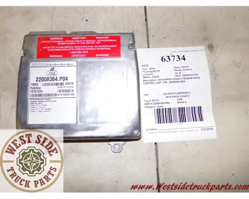 MACK CXU612 ECM (chassis control module) OEM# 22008364P04 in OWENSBORO ...