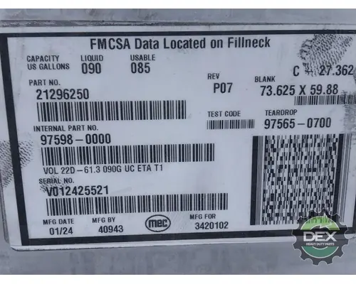 MACK 2341 fuel tank OEM# 21296250 in Advance, NC $891.26 #571173