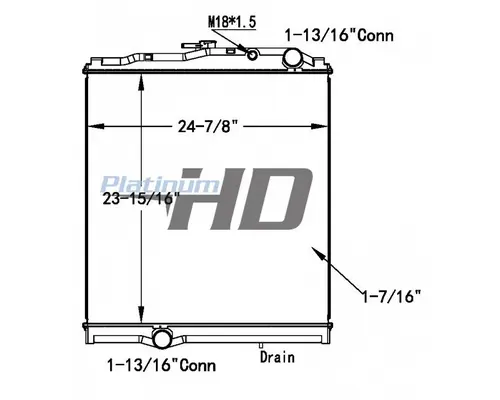 MITSUBISHI FUSO FK200 RADIATOR ASSEMBLY OEM# MC433044, MC433497 ...