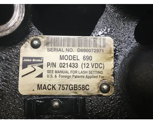 Mack E7 Jake Brake ( see also 3053 Engine Valve & Related) OEM# 021433 ...