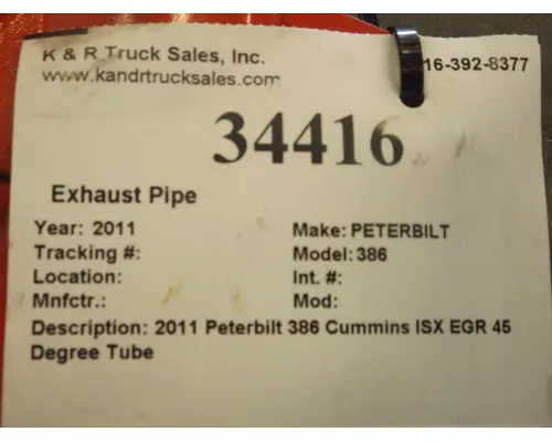 PETERBILT 386 Pipe OEM# 3686375 in Holland, MI #34416