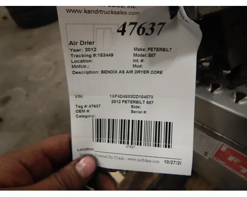 PETERBILT 587 Air Dryers in Holland, MI $100.00 #47637