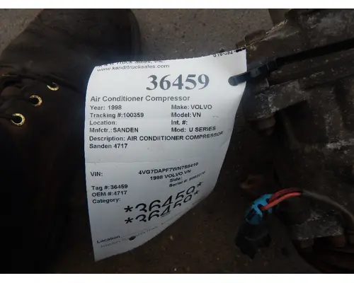 SANDEN U SERIES Air Conditioner Compressor OEM# 4717 in Holland, MI $50 ...