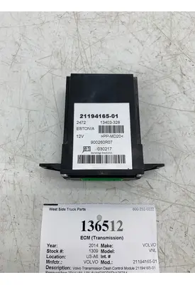 VOLVO 21194165-01 ECM (Transmission) OEM# 2119416501 in OWENSBORO, KY ...