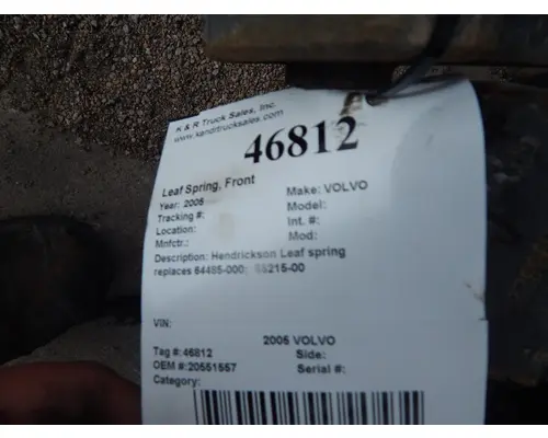 VOLVO Leaf Spring, Front OEM# 20551557 in Holland, MI #46812