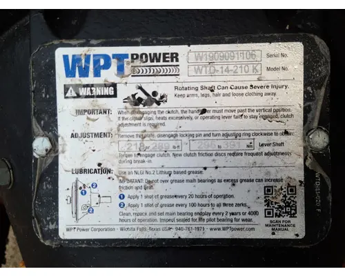 WPT POWER PTO in OIL CITY, LA #142571