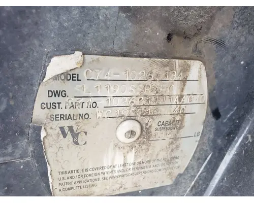 Watson - Chalin SL-1190 Tag Axle OEM# C74-1026 in SPOKANE VALLEY, WA ...