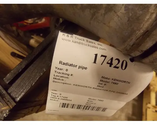 Radiator pipe OEM# 20696AA in Holland, MI #17420